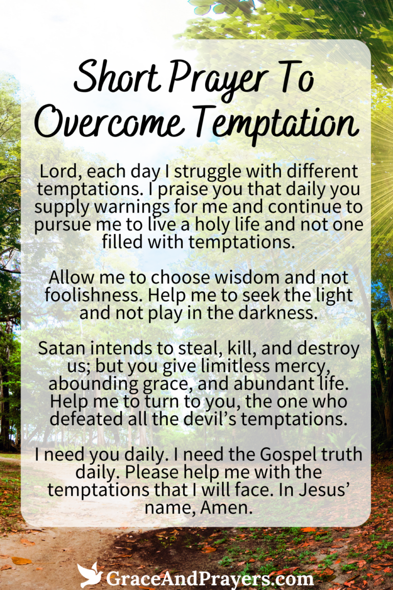 12 Strong Prayers Against Temptation - Grace and Prayers