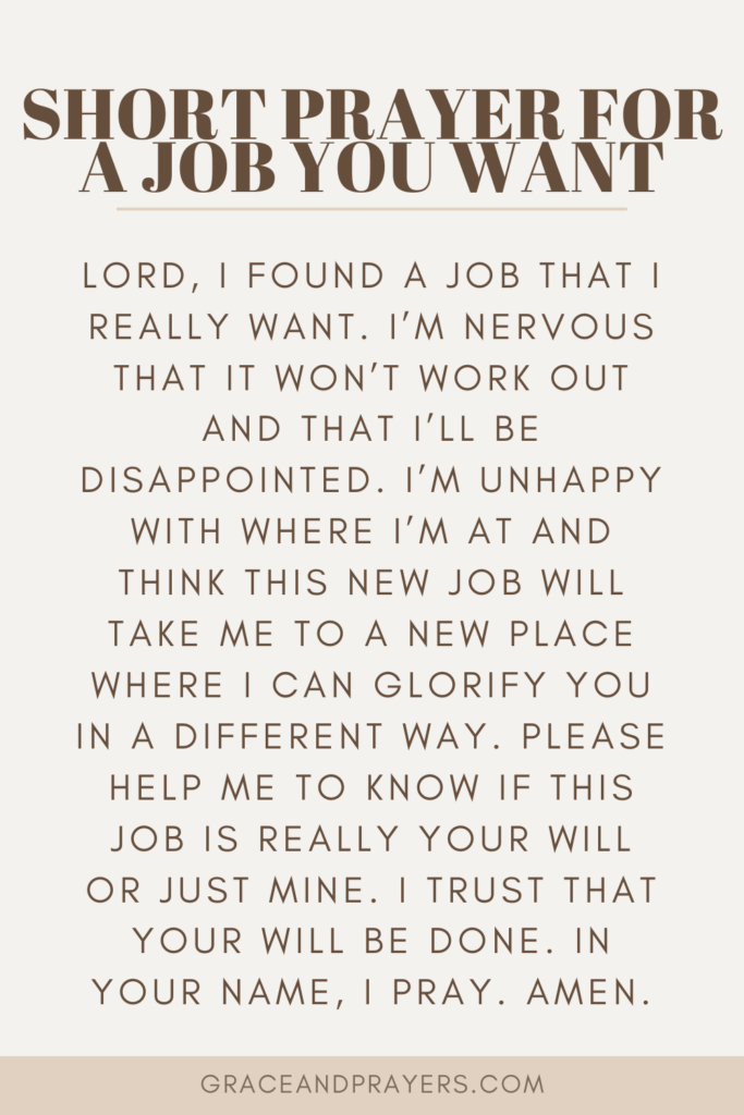 9 Positive Prayers for a Job You Really Want - Grace and Prayers