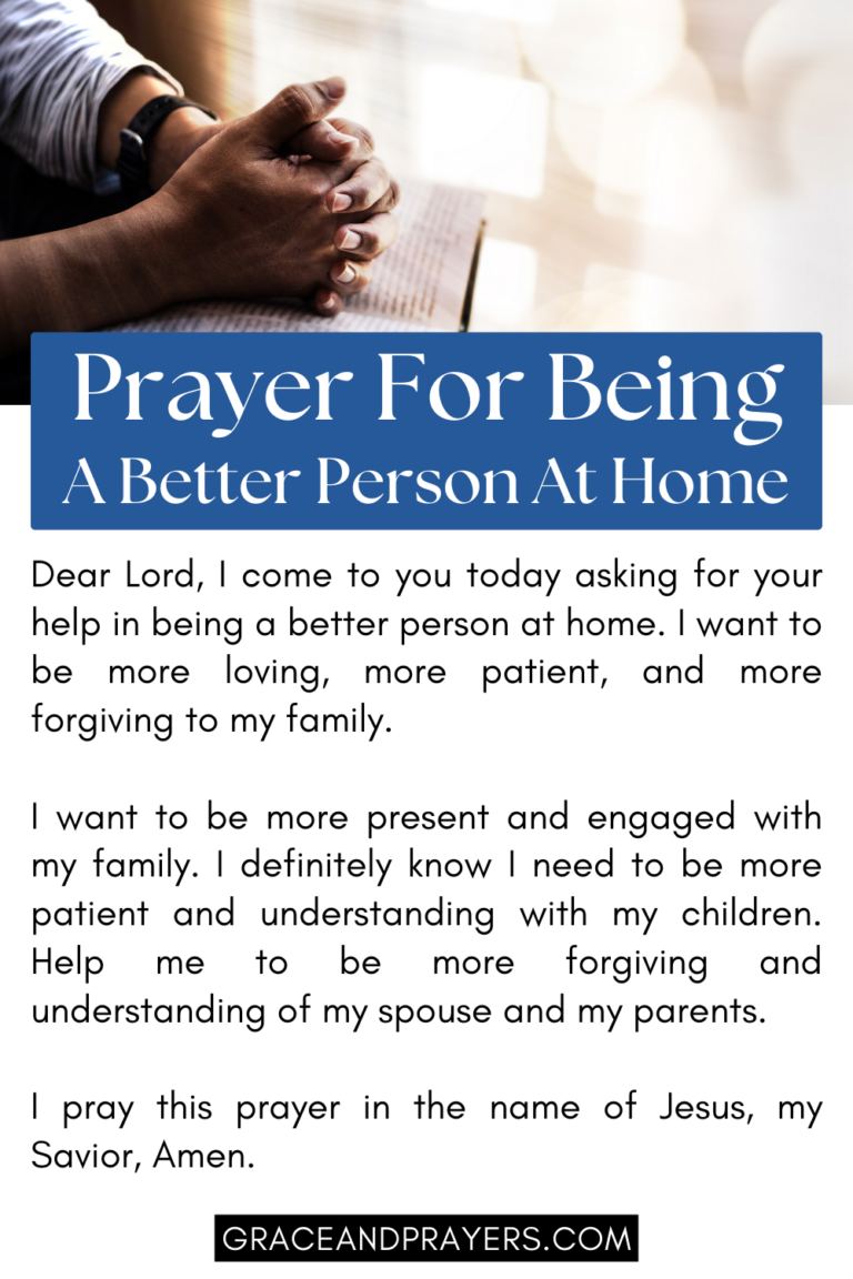 12 Encouraging Prayers To Be A Better Person - Grace and Prayers