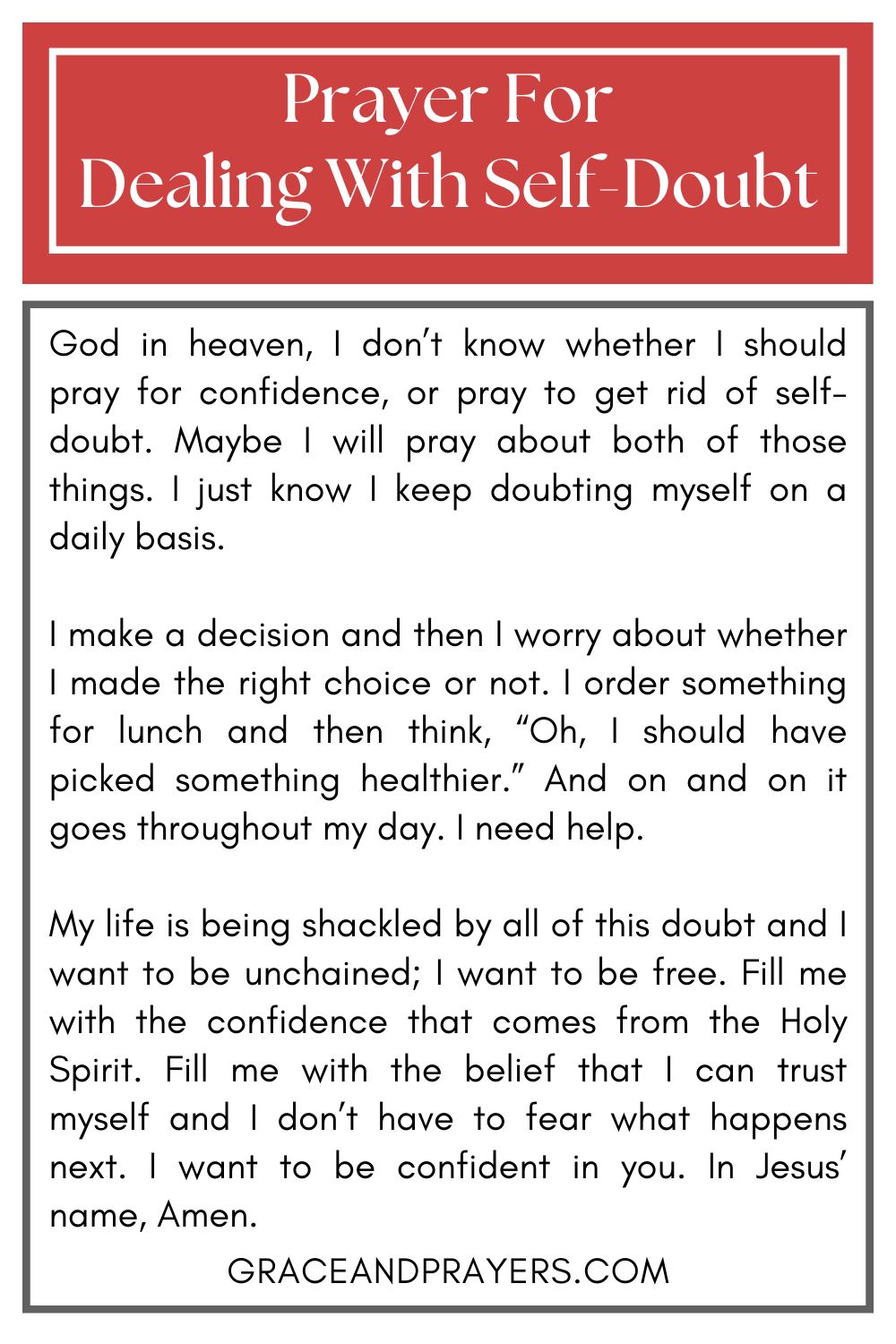 13 Strong Prayers For Confidence - Grace and Prayers