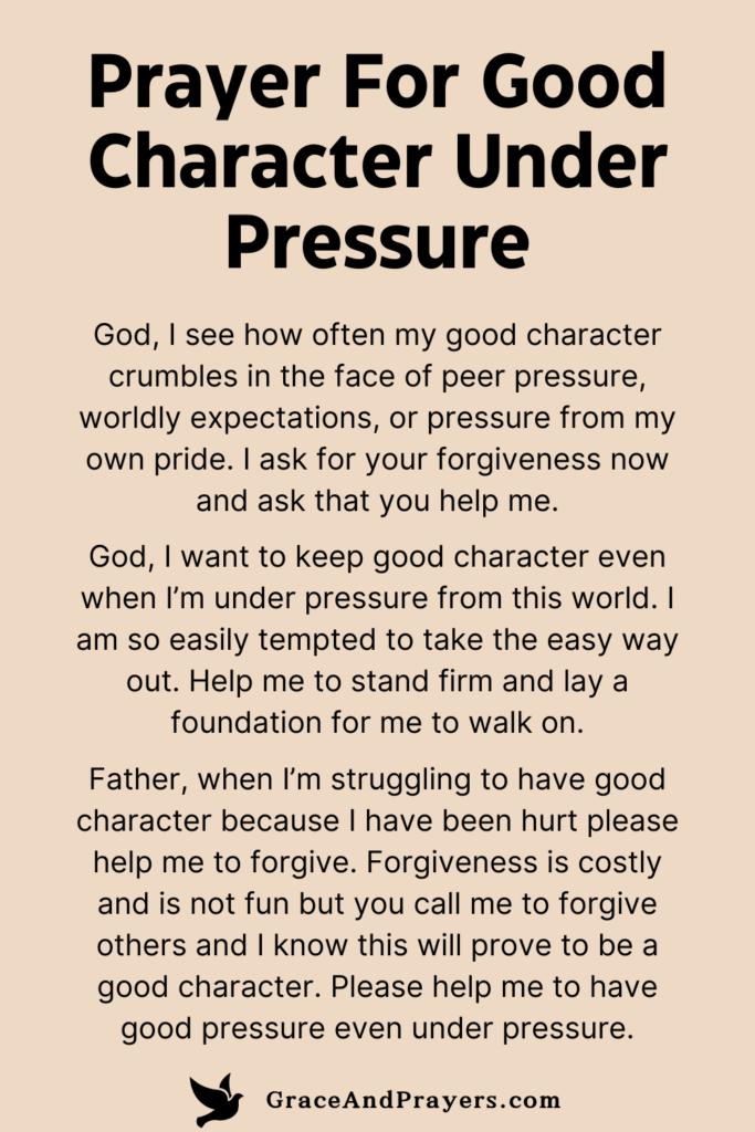 5 Christ-Centered Prayers For Good Character - Grace and Prayers