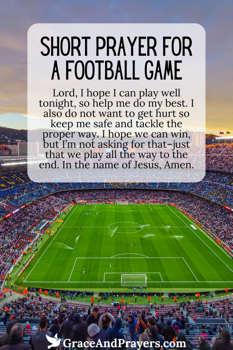 10 Supportive Prayers For A Football Game - Grace and Prayers
