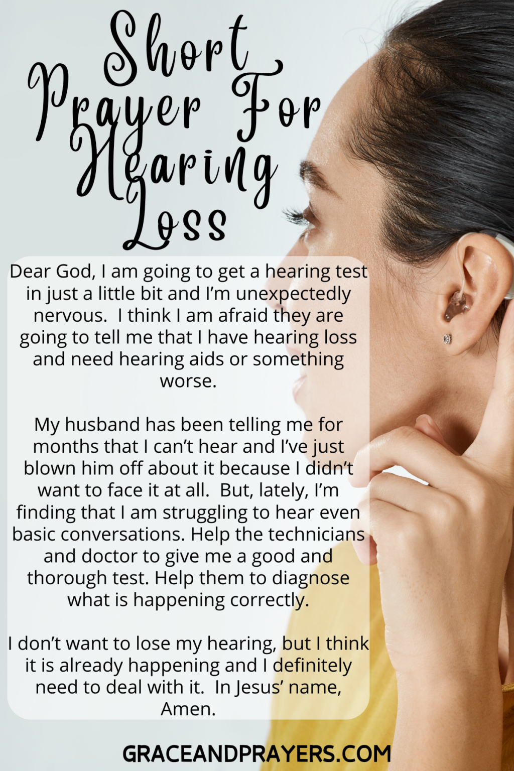 7 Tender Prayers For Hearing Loss - Grace and Prayers