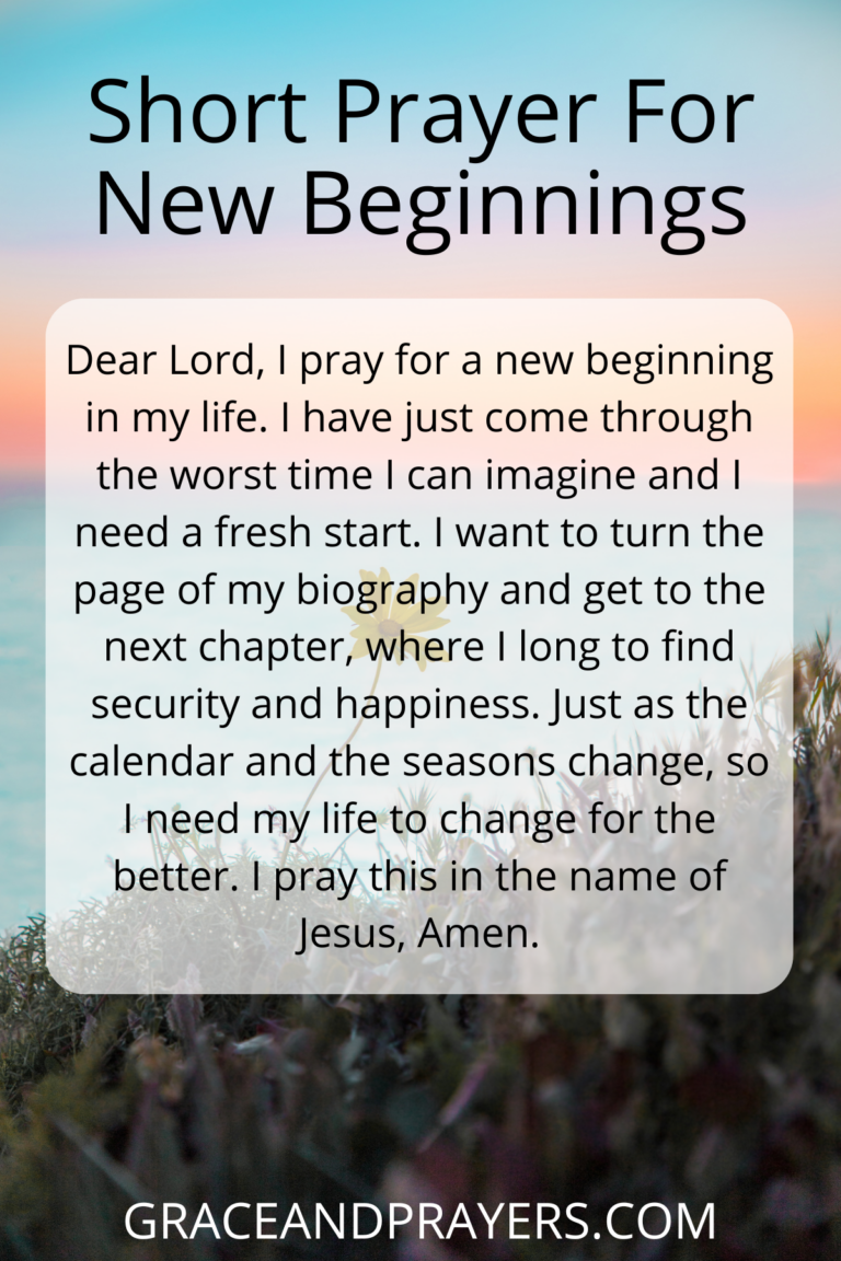 15 Hopeful Prayers For New Beginnings - Grace and Prayers