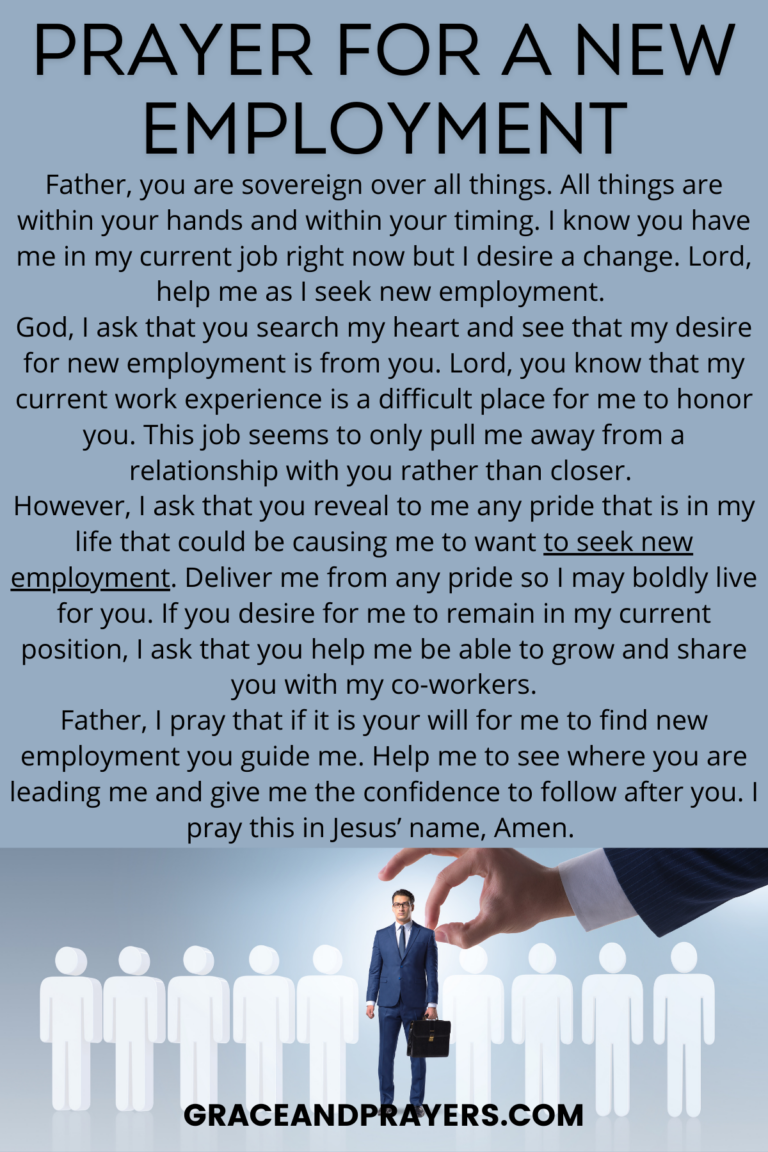 5 Trusting Prayers To Find A New Job - Grace and Prayers