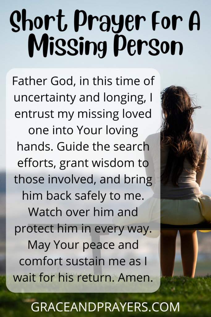 5 Hopeful Prayers For A Missing Person - Grace and Prayers