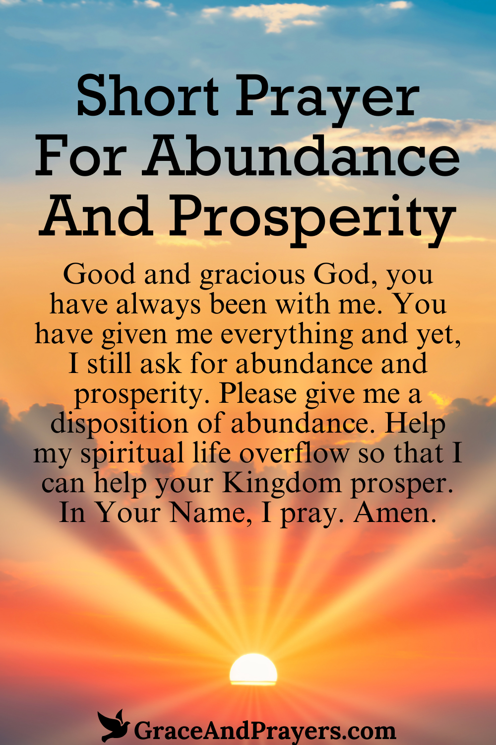 13 Passionate Prayers For Abundance And Prosperity - Grace and Prayers