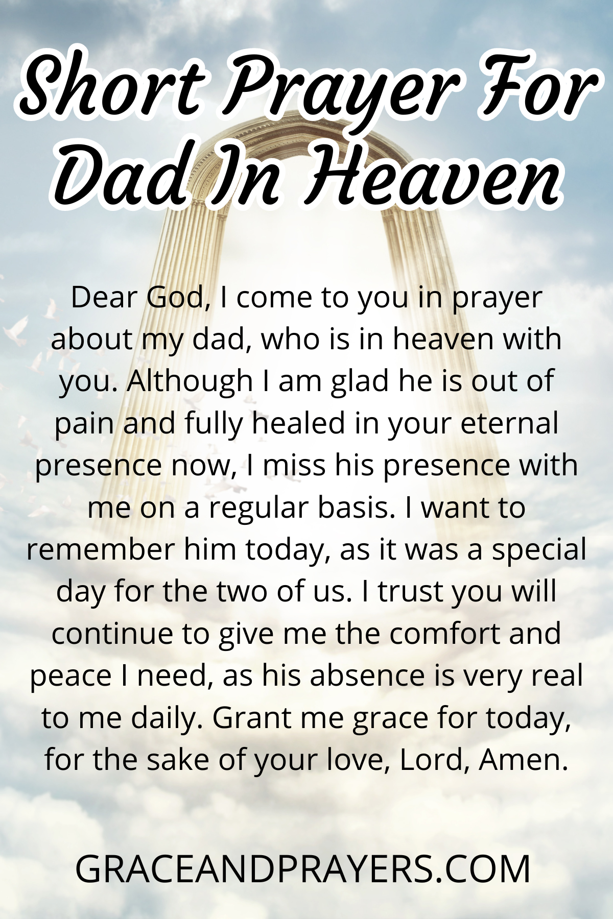 6 Hopeful Prayers For Dad In Heaven - Grace and Prayers