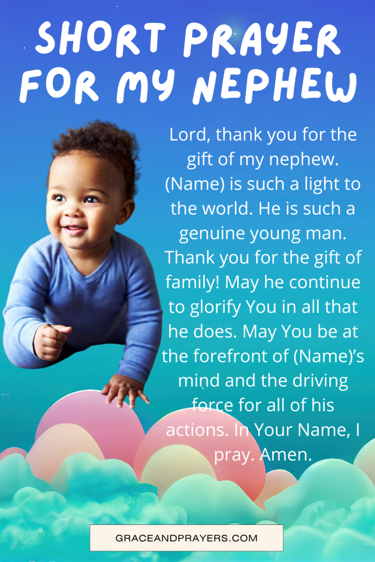 6 Tender Prayers For Your Nephew - Grace and Prayers