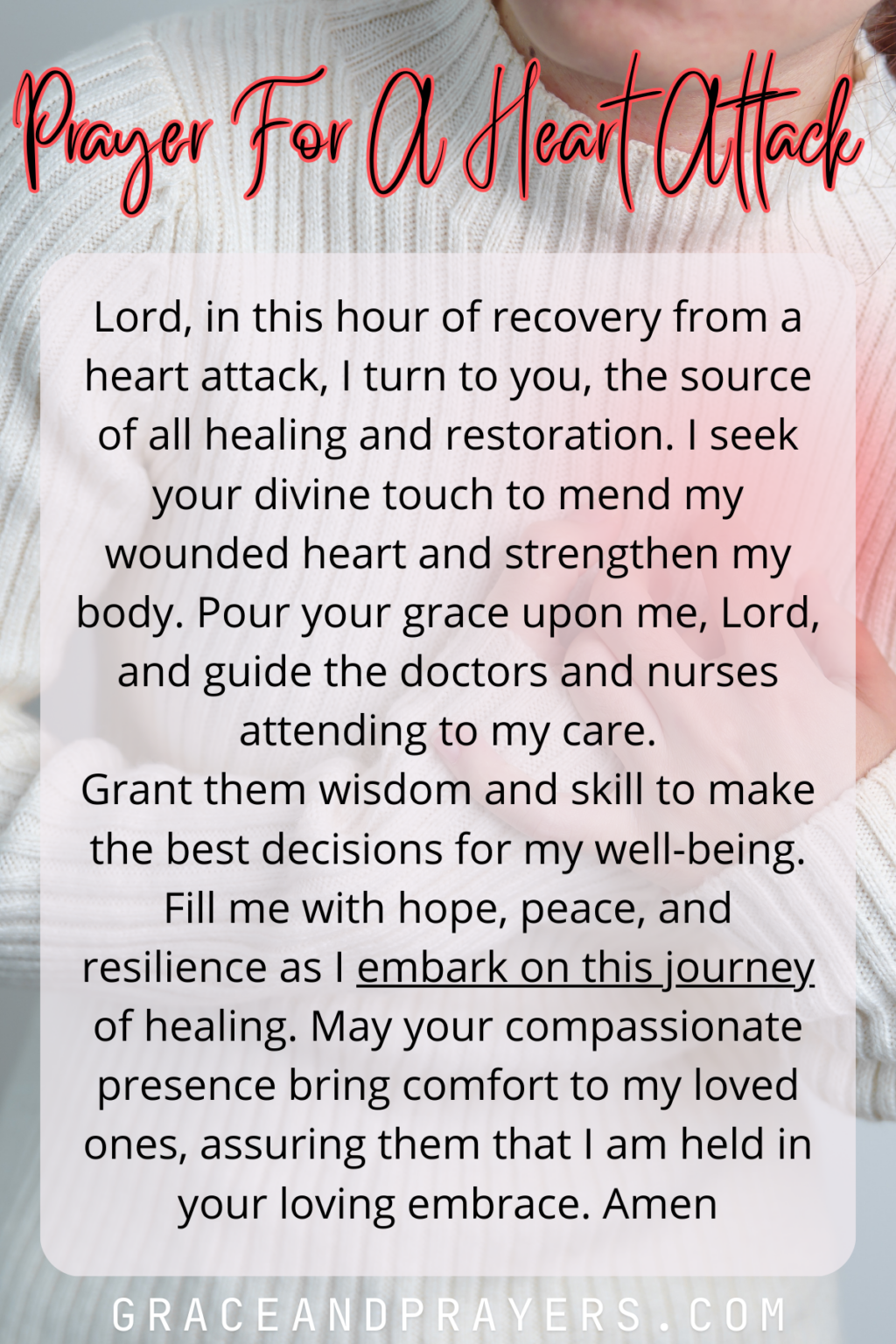 9 Supportive Prayers For Heart Disease - Grace and Prayers