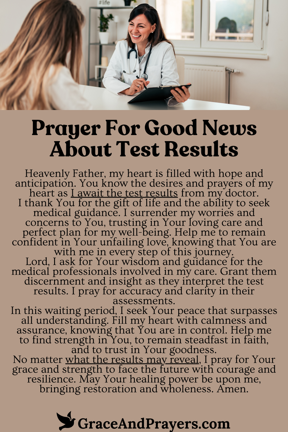 5 Hopeful Prayers For Good News From Your Doctor - Grace and Prayers