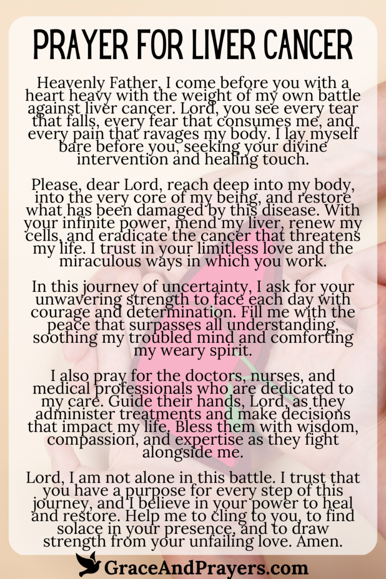 5 Supportive Prayers For Liver Disease - Grace and Prayers