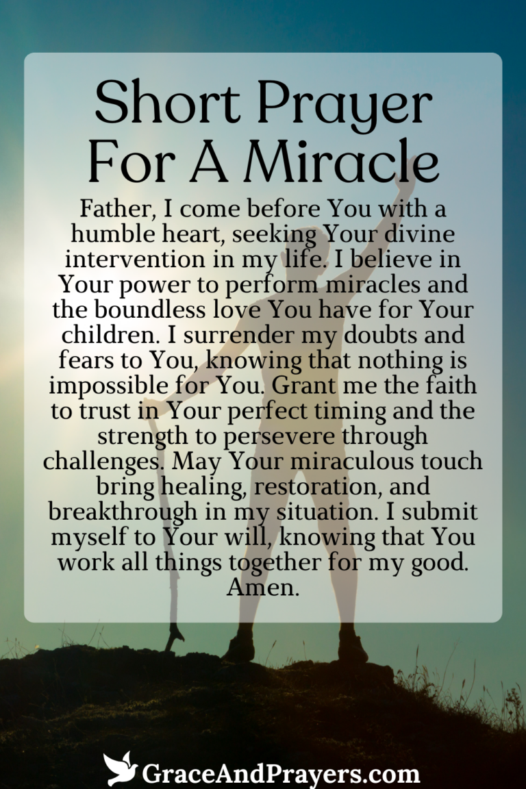 10 Hopeful Prayers For A Miracle - Grace and Prayers