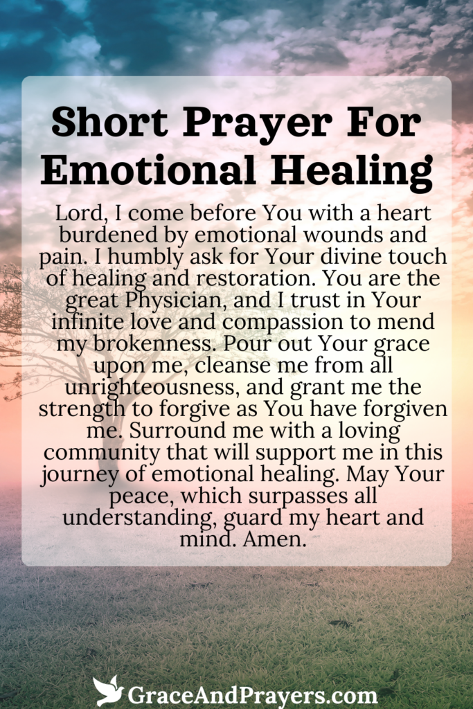 12 Uplifting Prayers For Emotional Healing - Grace and Prayers