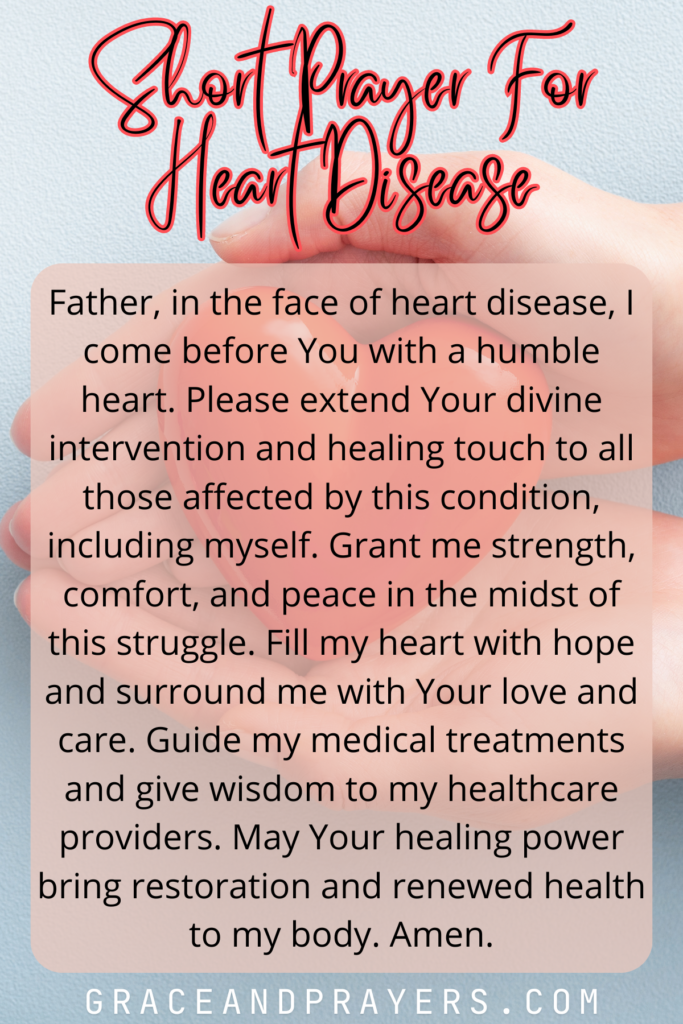 9 Supportive Prayers For Heart Disease - Grace and Prayers
