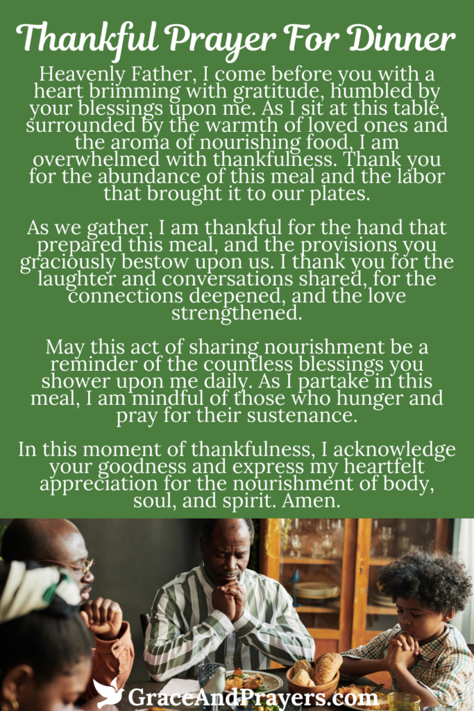 8 Grateful Prayers For Dinner - Grace and Prayers