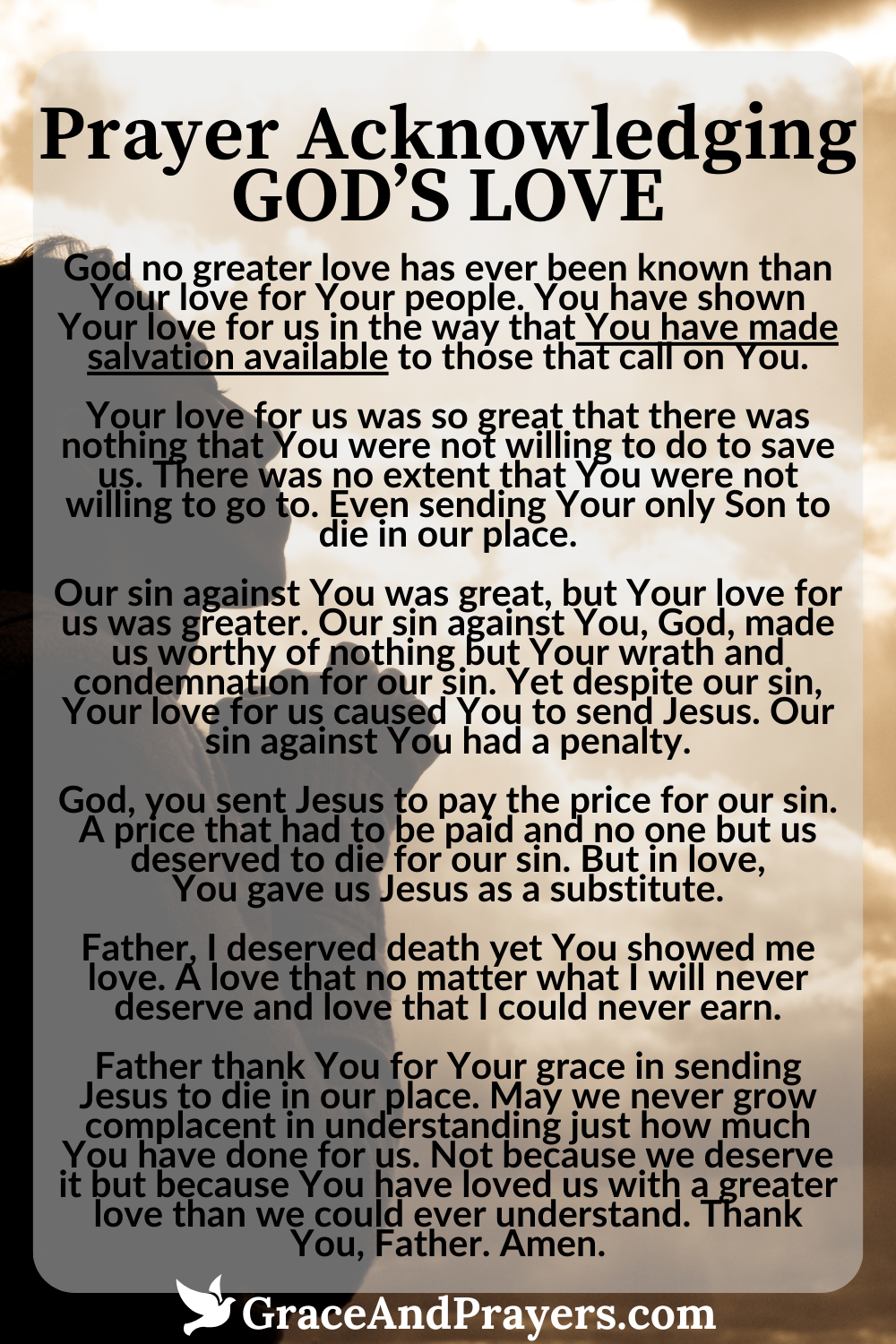 5 Powerful Prayers Acknowledging God - Grace and Prayers