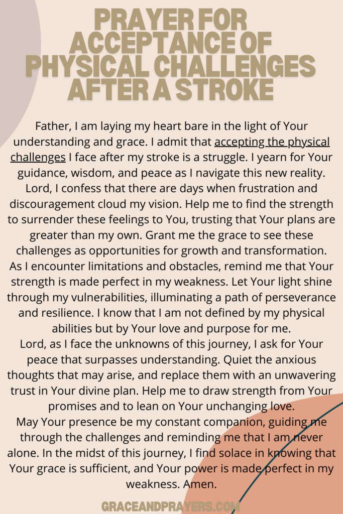 5 Caring Prayers For Stroke Victims - Grace and Prayers