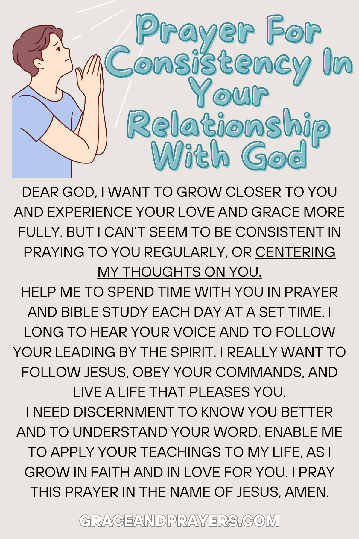 7 Confident Prayers For Consistency - Grace and Prayers