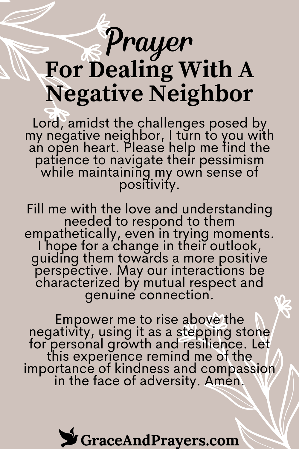 8 Positive Prayers For Negative People - Grace and Prayers