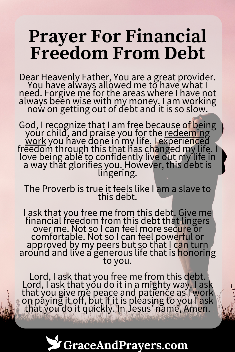 8 Kingdom Seeking Prayers For Financial Freedom - Grace and Prayers