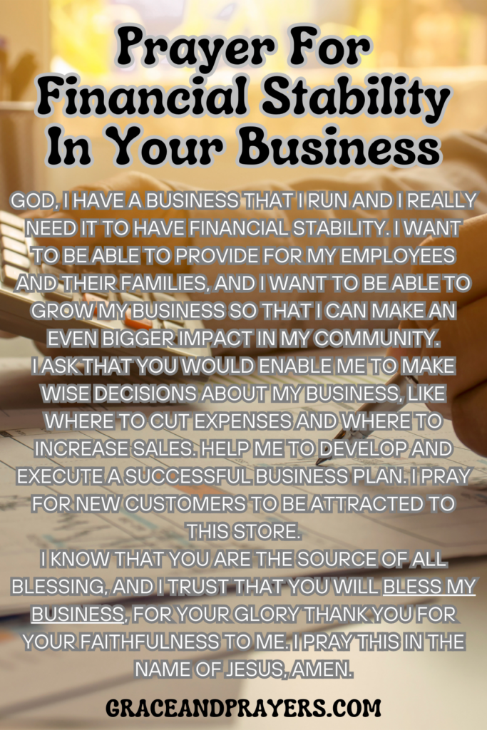 8 Hopeful Prayers For Financial Stability - Grace and Prayers