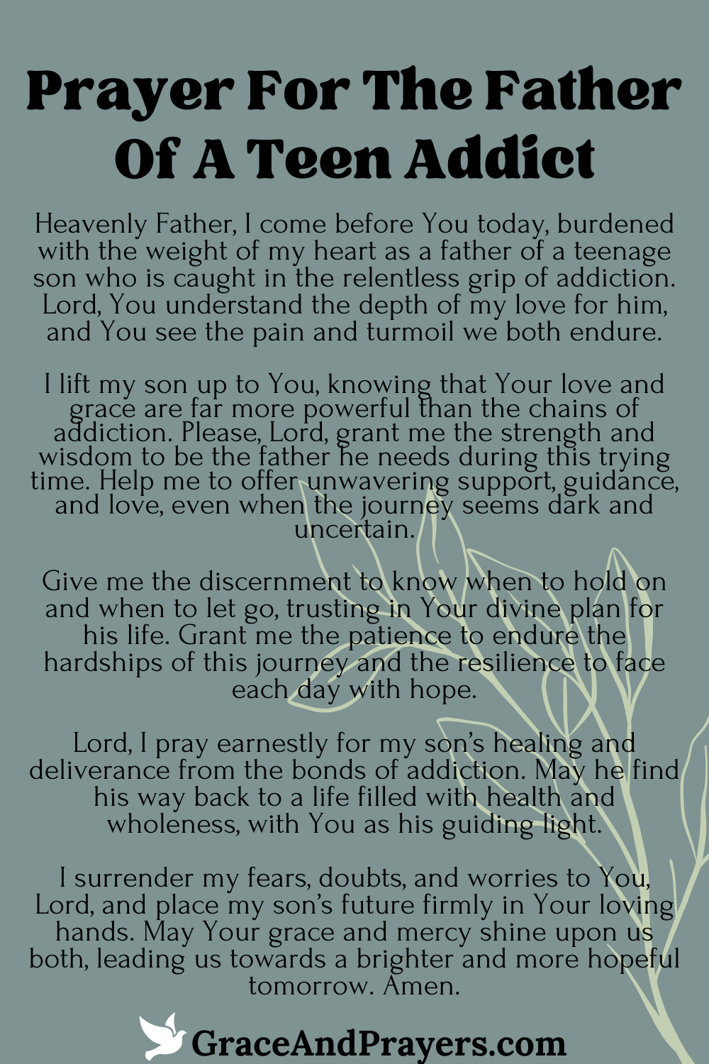 5 Gentle Prayers For Parents Of Addicts - Grace and Prayers