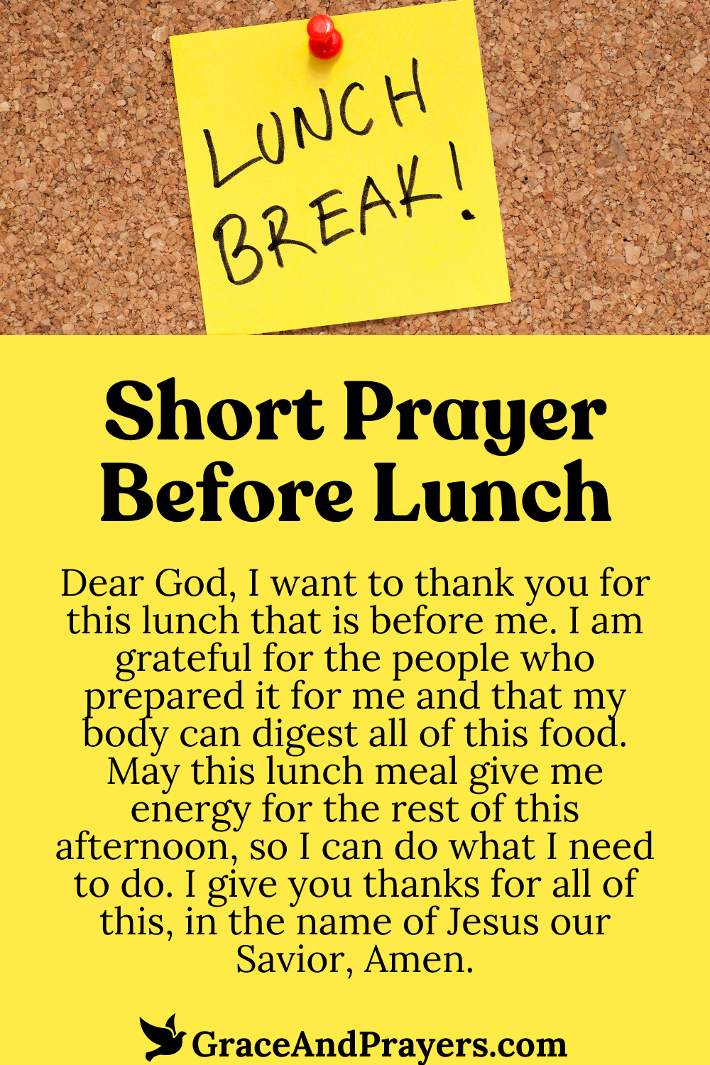 10 Simple Prayers For Eating Lunch - Grace and Prayers