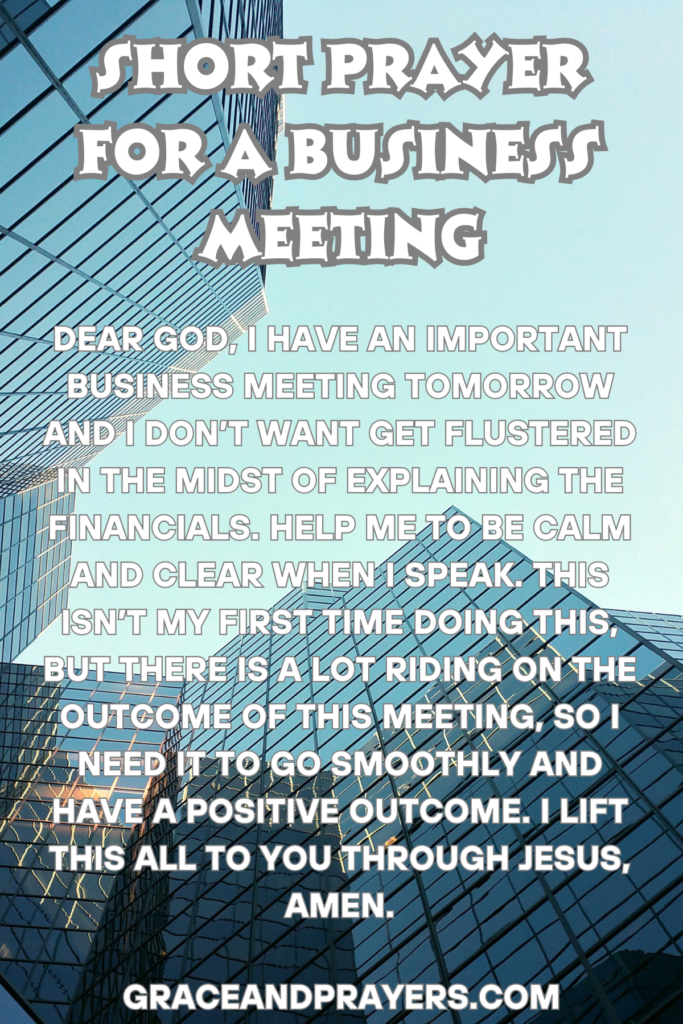 8 Positive Prayers For A Business Meeting - Grace and Prayers
