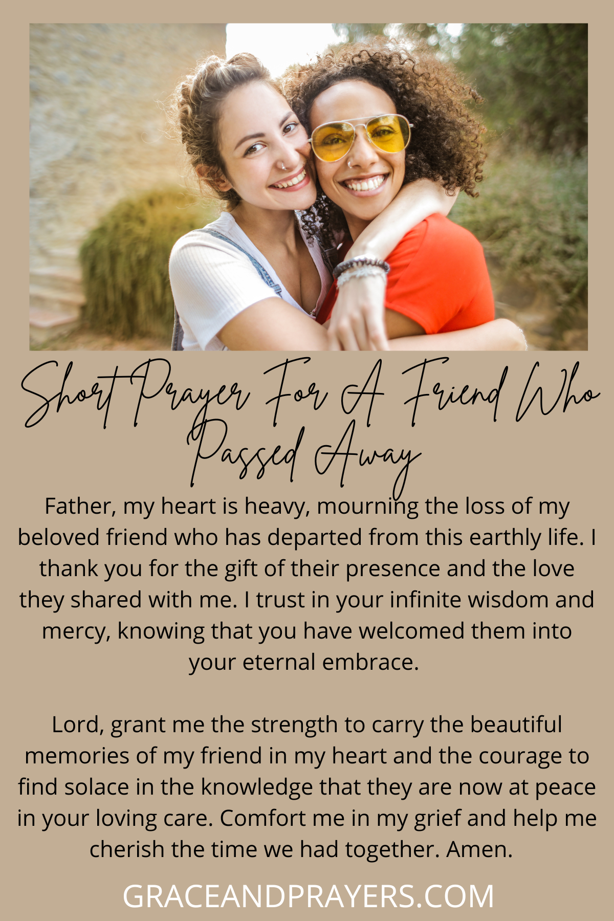6 Tender Prayers For A Friend Who Passed Away - Grace and Prayers