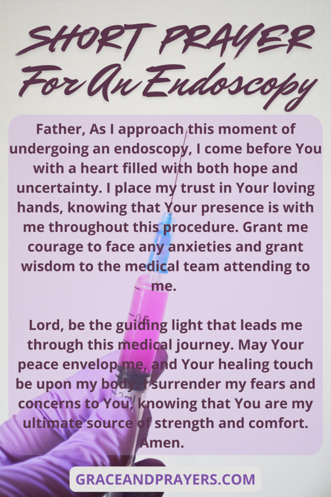5 Thoughtful Prayers For An Endoscopy - Grace and Prayers