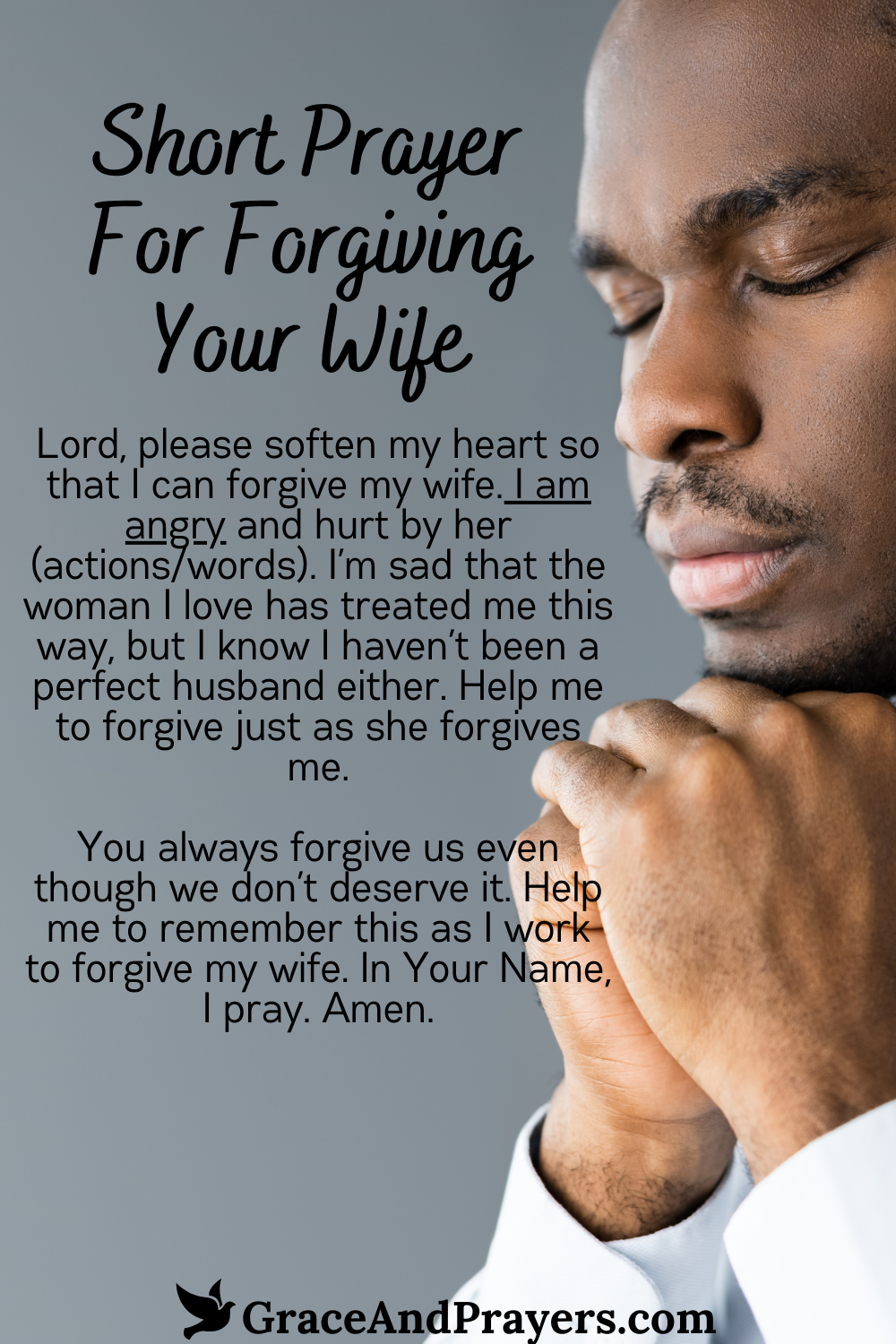 6 Genuine Prayers For Forgiving Your Wife - Grace and Prayers