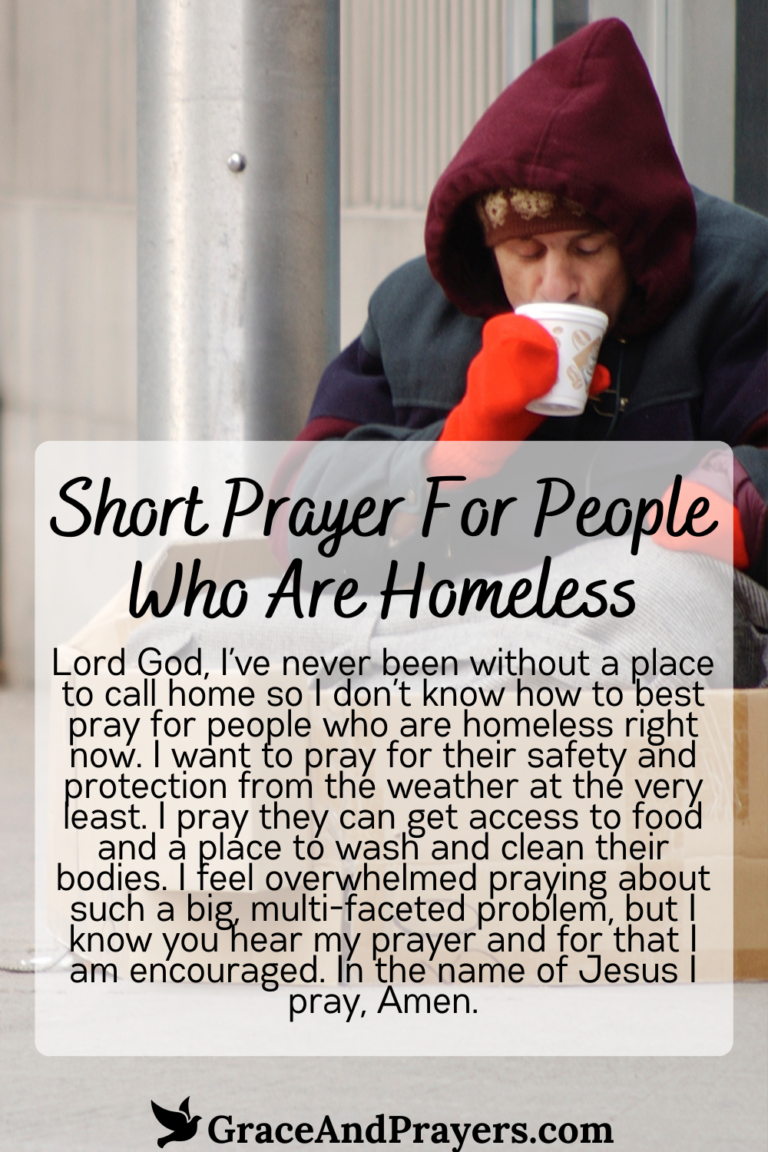 12 Caring Prayers For People Who Are Homeless - Grace and Prayers