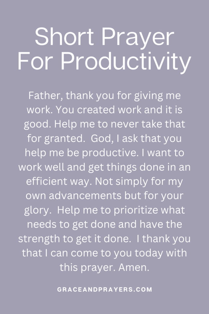 7 Hopeful Prayers For Productivity - Grace and Prayers