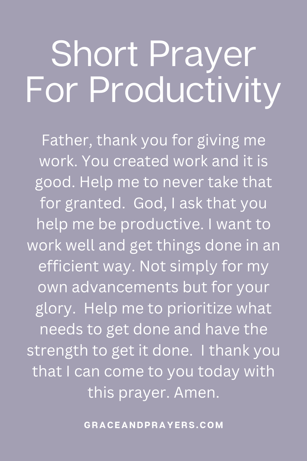 7 Hopeful Prayers For Productivity - Grace and Prayers