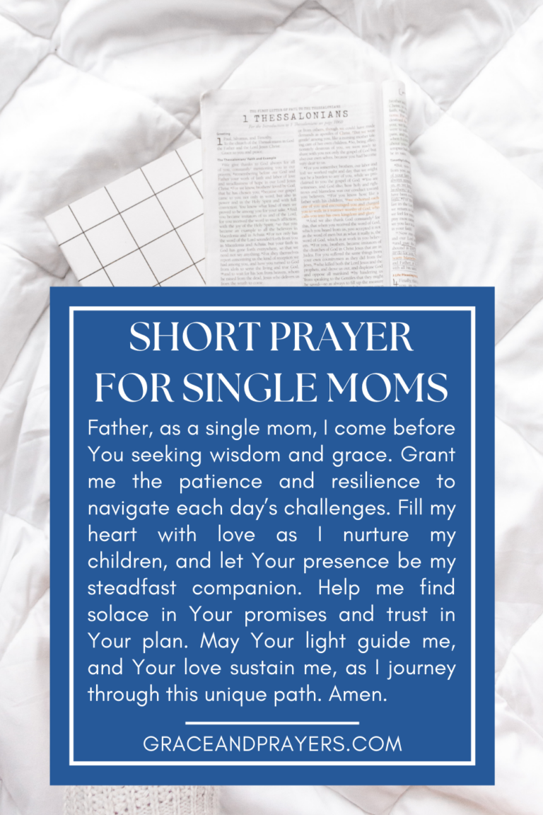 6 Supportive Prayers For Single Moms - Grace and Prayers