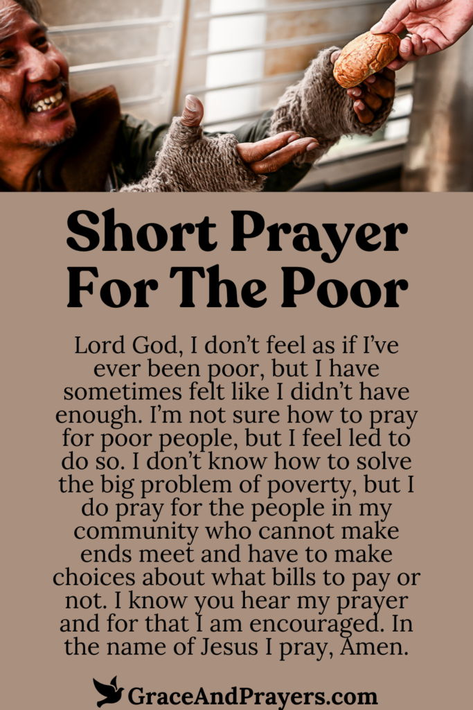 13 Kind Prayers For The Poor - Grace and Prayers