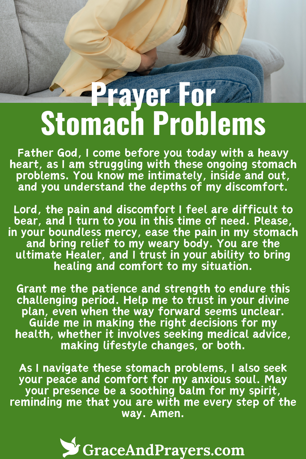 5 Supportive Prayers For Stomach Pain And Problems - Grace and Prayers