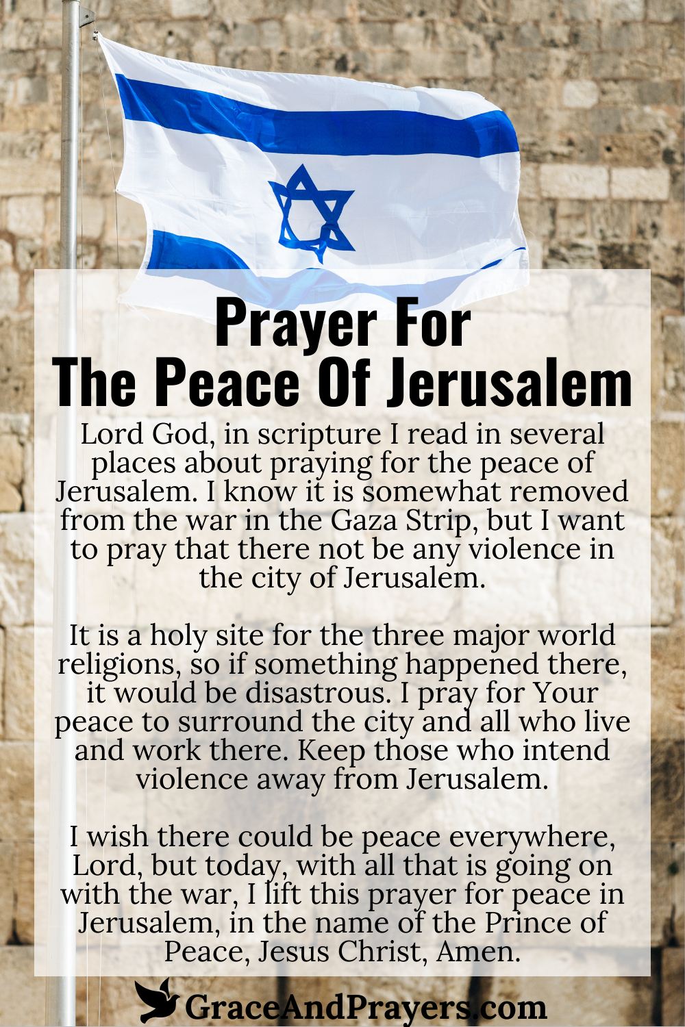 5 Hopeful Prayers For Israel - Grace and Prayers
