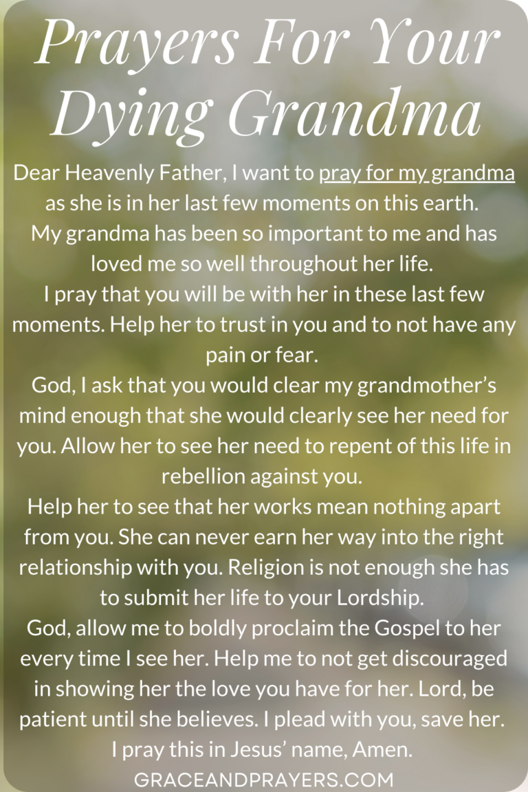 6 Loving Prayers For Your Dying Mother - Grace and Prayers