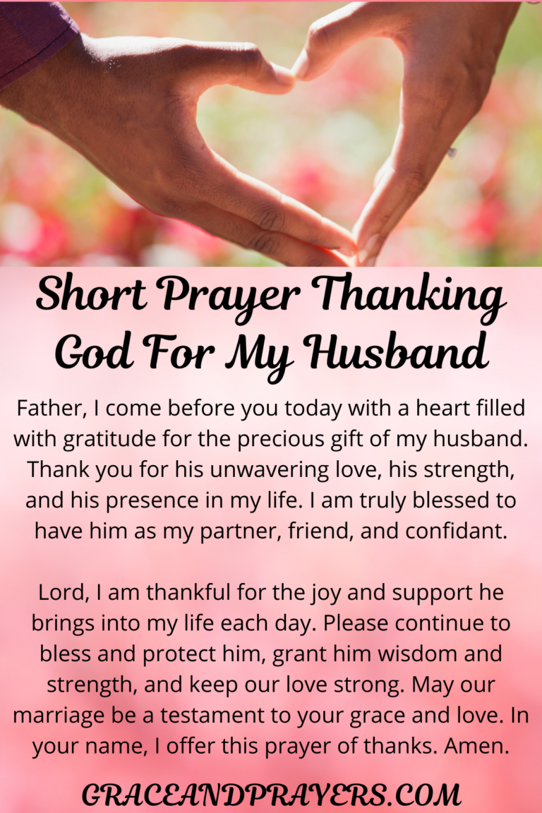 6 Loving Prayers Thanking God For My Husband - Grace and Prayers