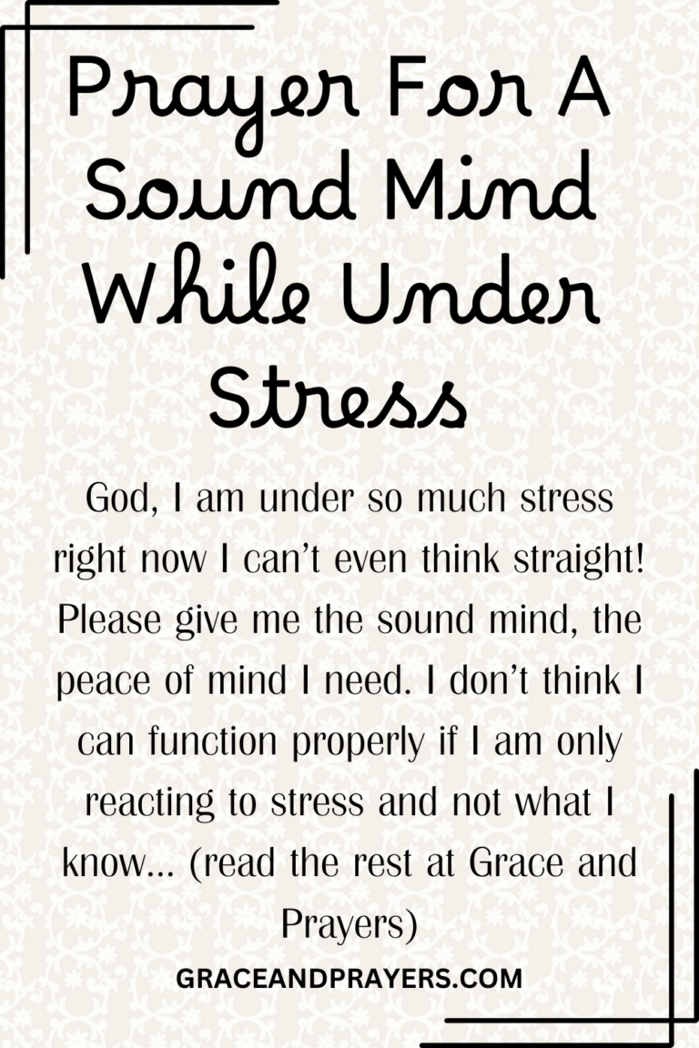 8 Good Prayers For a Sound Mind - Grace and Prayers