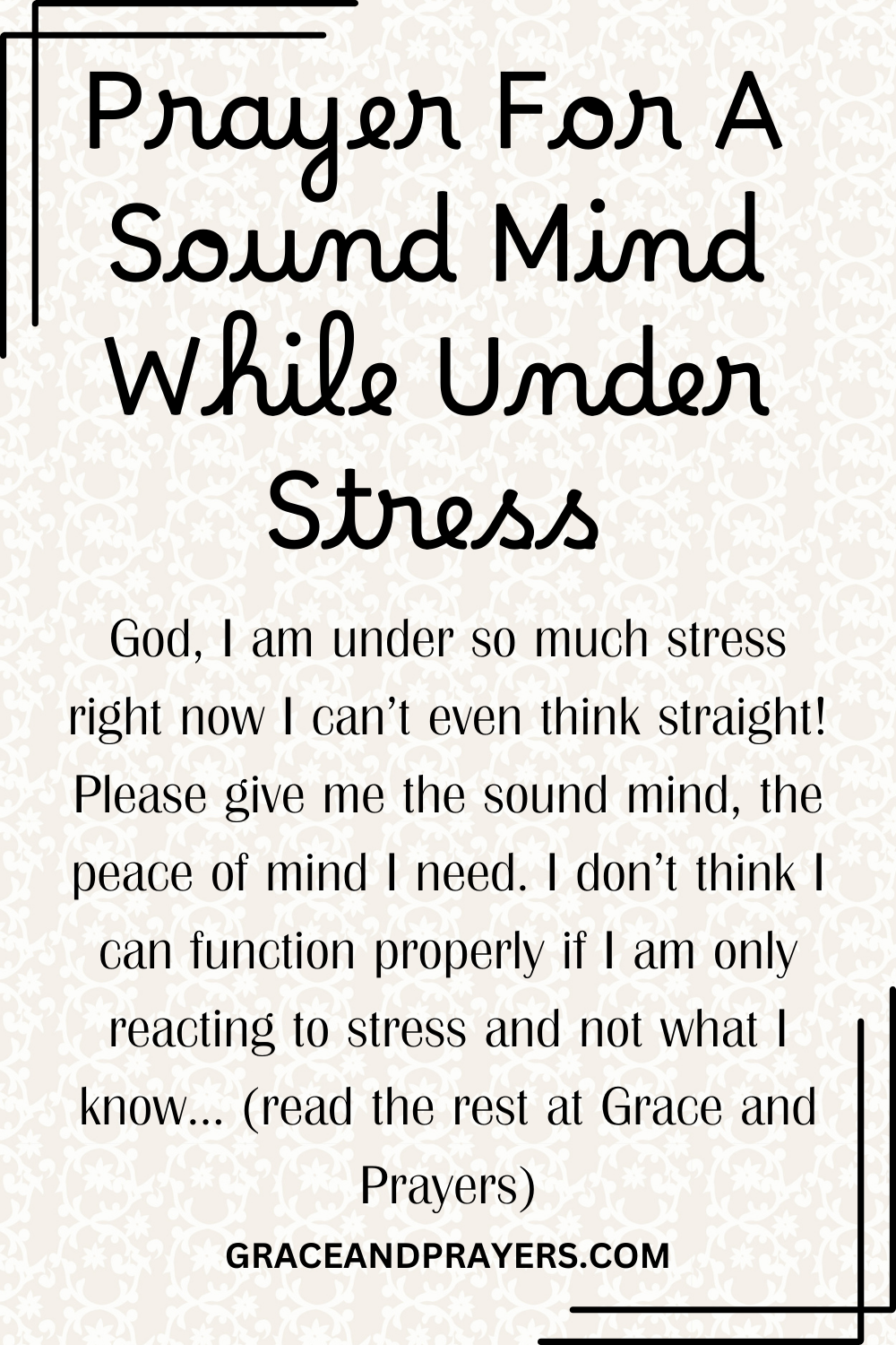 8 Good Prayers For a Sound Mind - Grace and Prayers