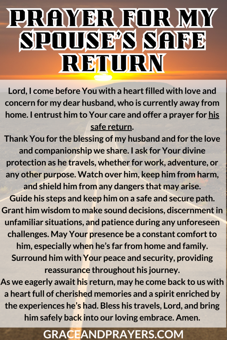 6 Strong Prayers For A Safe Return - Grace and Prayers