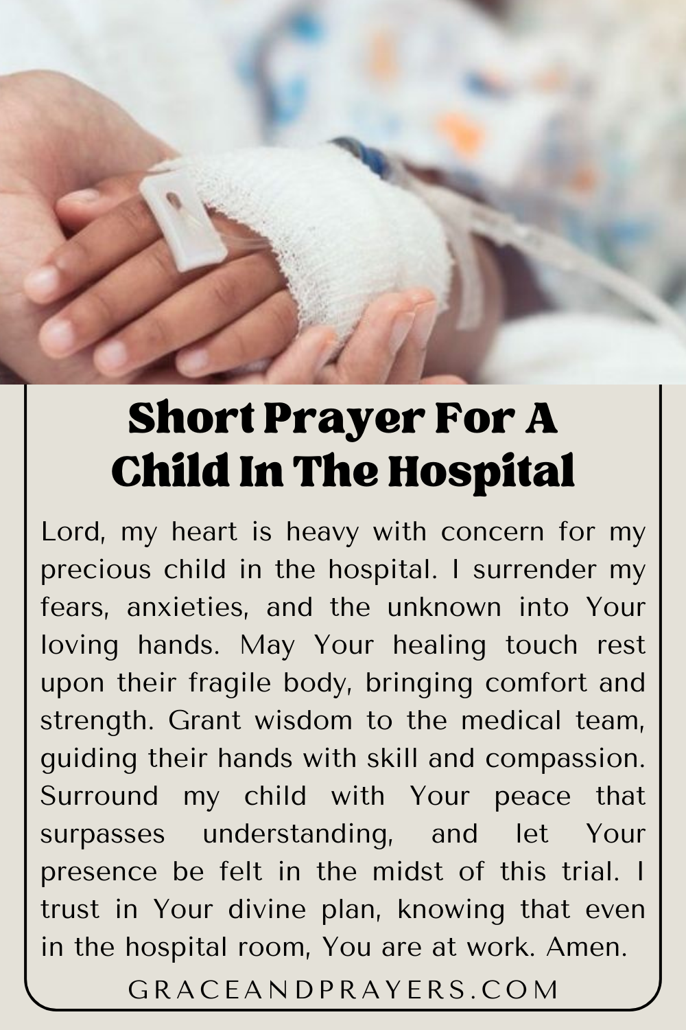 5 Soft Prayers For A Child In The Hospital - Grace and Prayers