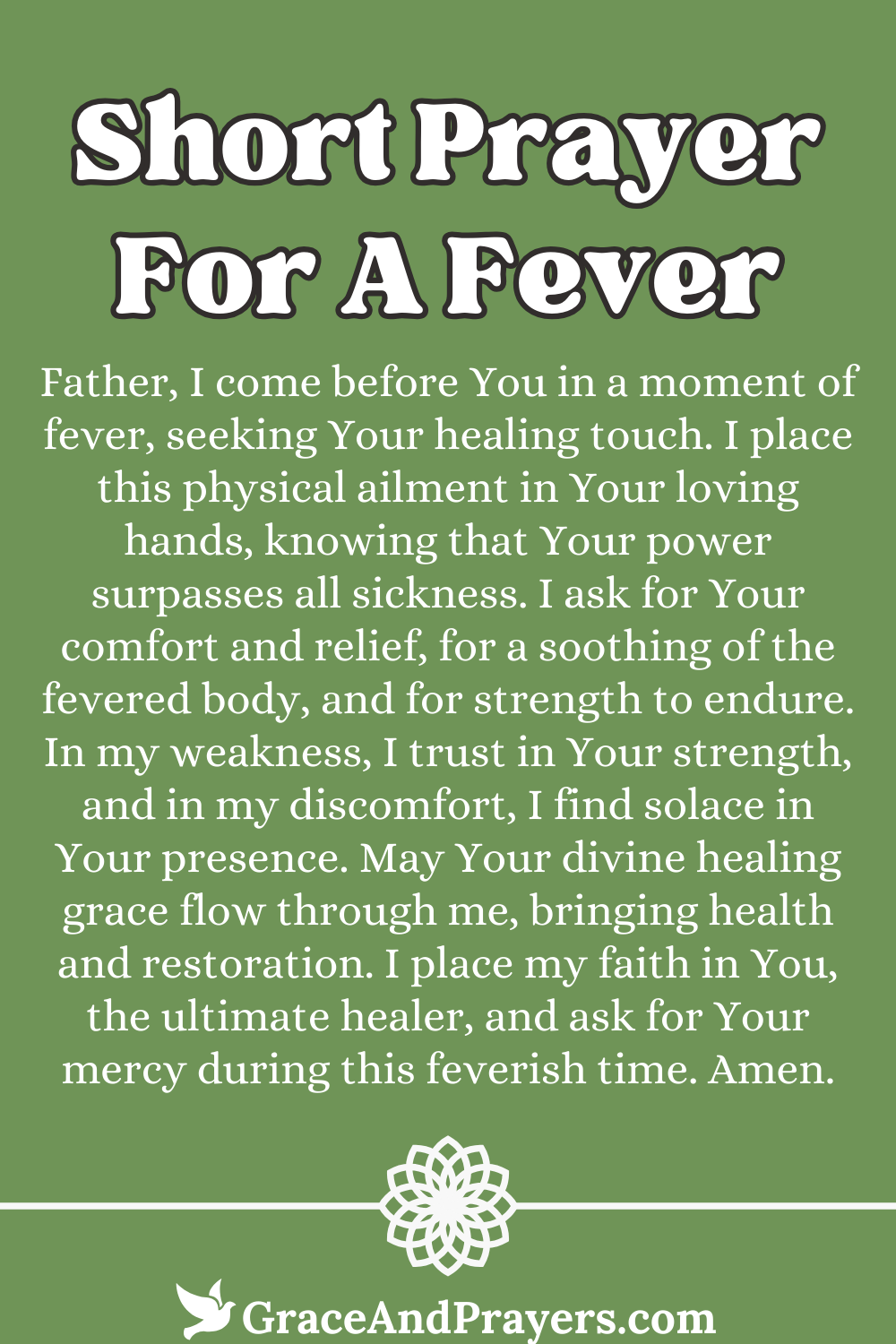 6 Gentle Prayers For Fever - Grace and Prayers