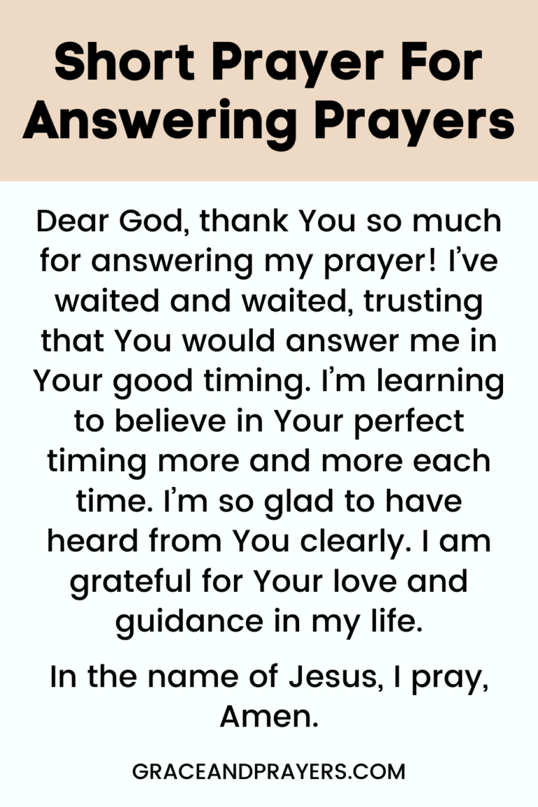 6 Wholesome Prayers Thanking God For Answering Prayers - Grace and Prayers