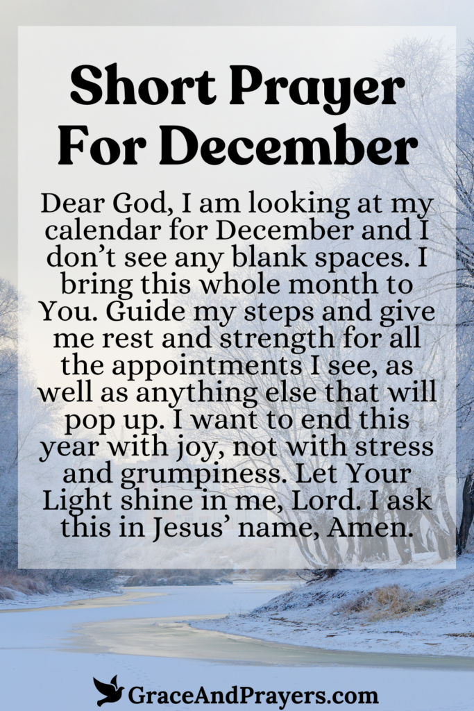 12 Hopeful Prayers For December - Grace and Prayers
