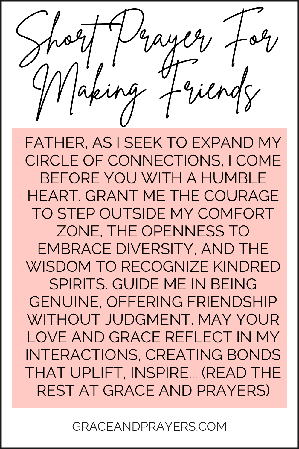 6 Encouraging Prayers For Making Friends - Grace and Prayers