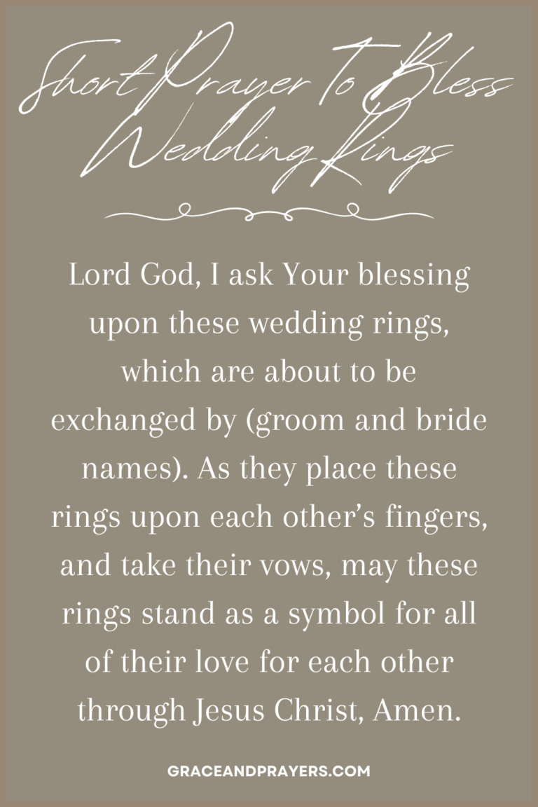 7 Centered Prayers To Bless Wedding Rings - Grace and Prayers